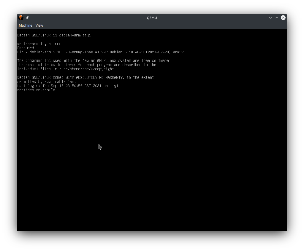 Emulating ARM on QEMU, with UEFI
